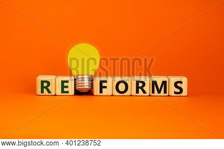 Reforms Symbol. Wooden Image & Photo (Free Trial) | Bigstock