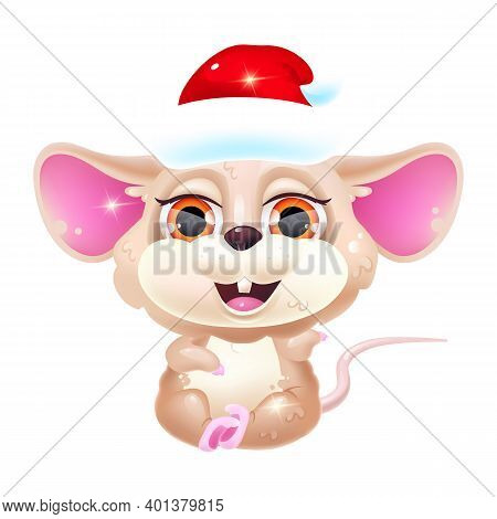 Cute Mouse Kawaii Cartoon Vector Character. Chinese New Year Symbol Of ...