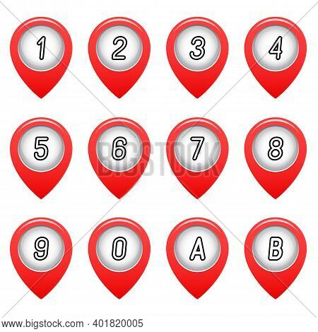 Numbers On Map Arrows Vector & Photo (Free Trial) | Bigstock