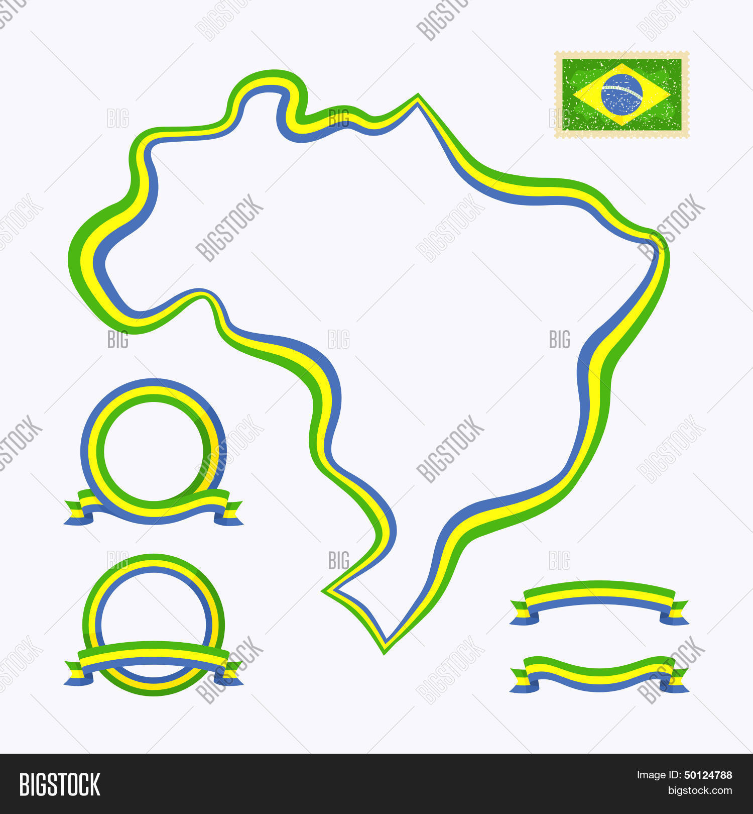 Outline Map Brazil. Vector & Photo (Free Trial) | Bigstock