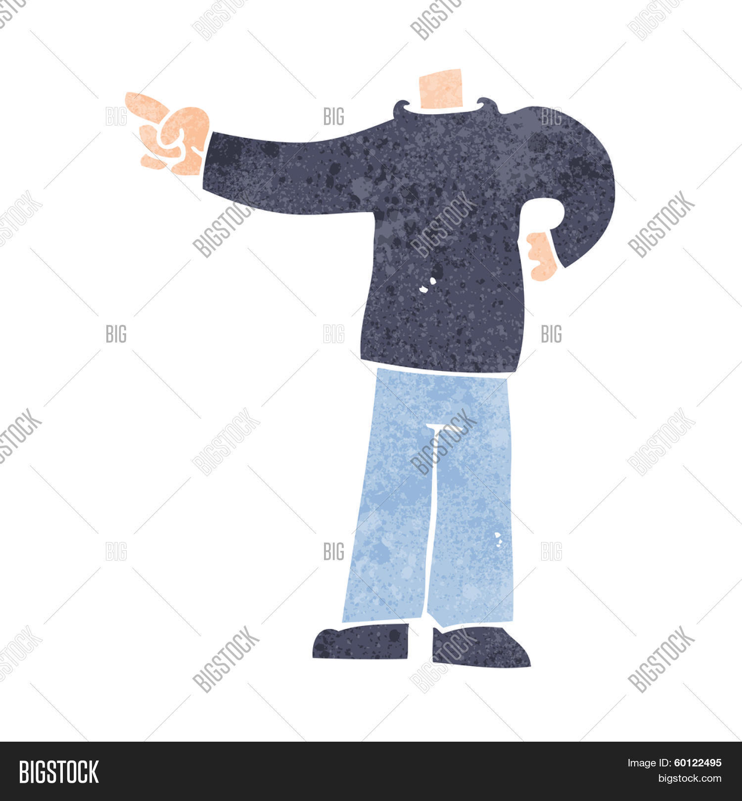 Cartoon Pointing Body Vector & Photo (Free Trial) | Bigstock