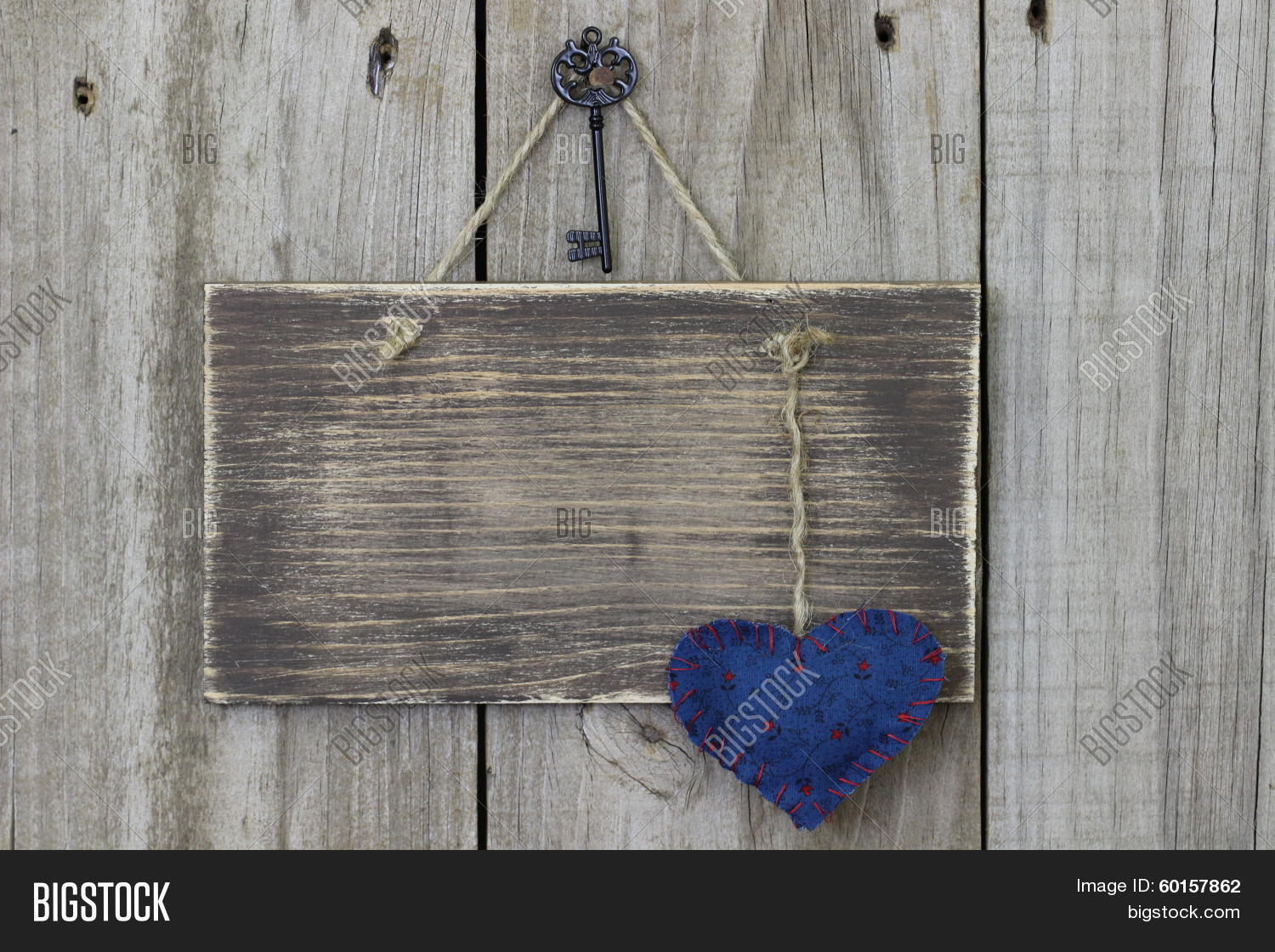 Blank Rustic Sign Blue Image & Photo (Free Trial) | Bigstock