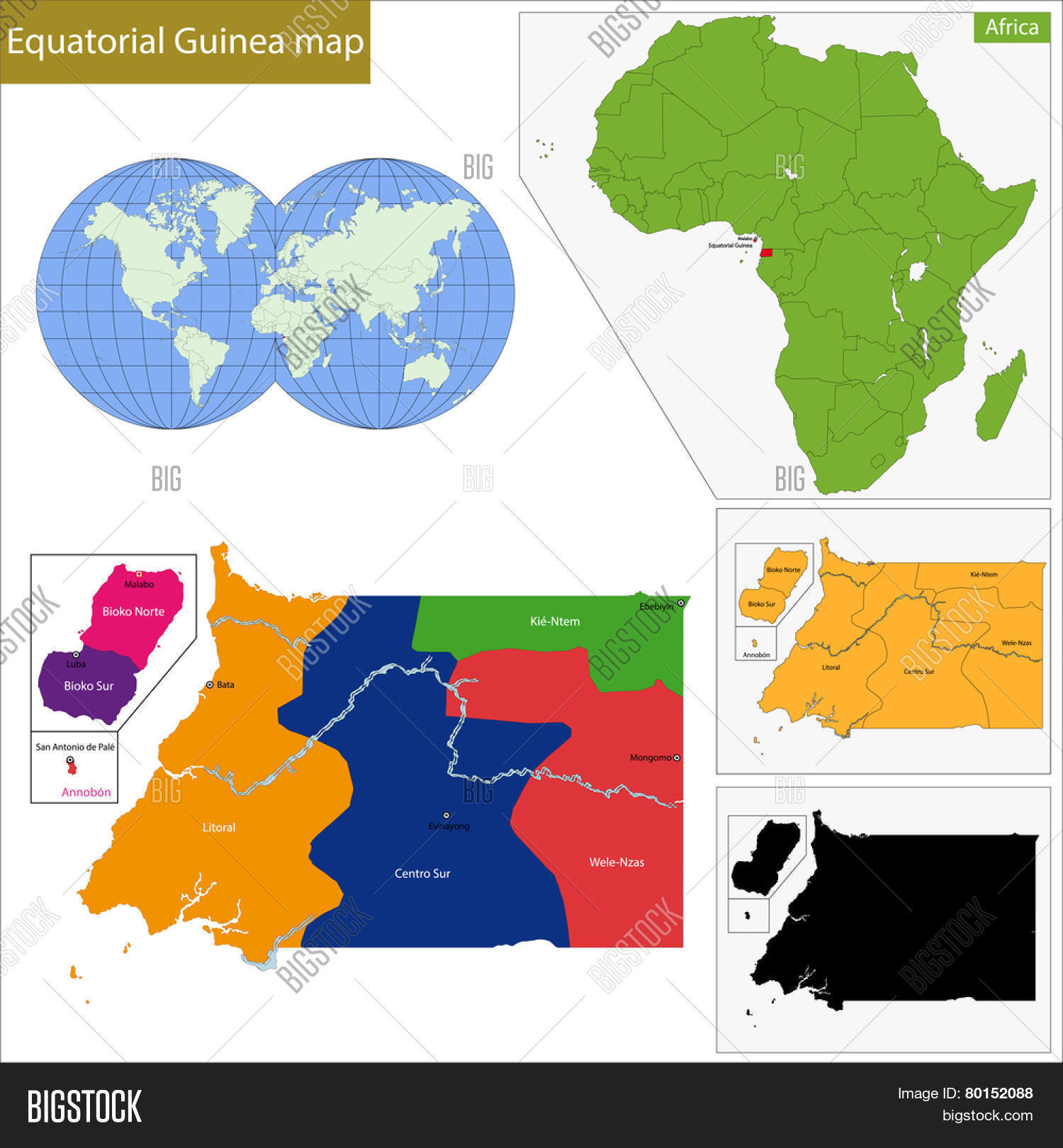 Equatorial Guinea Map Image & Photo (Free Trial) | Bigstock