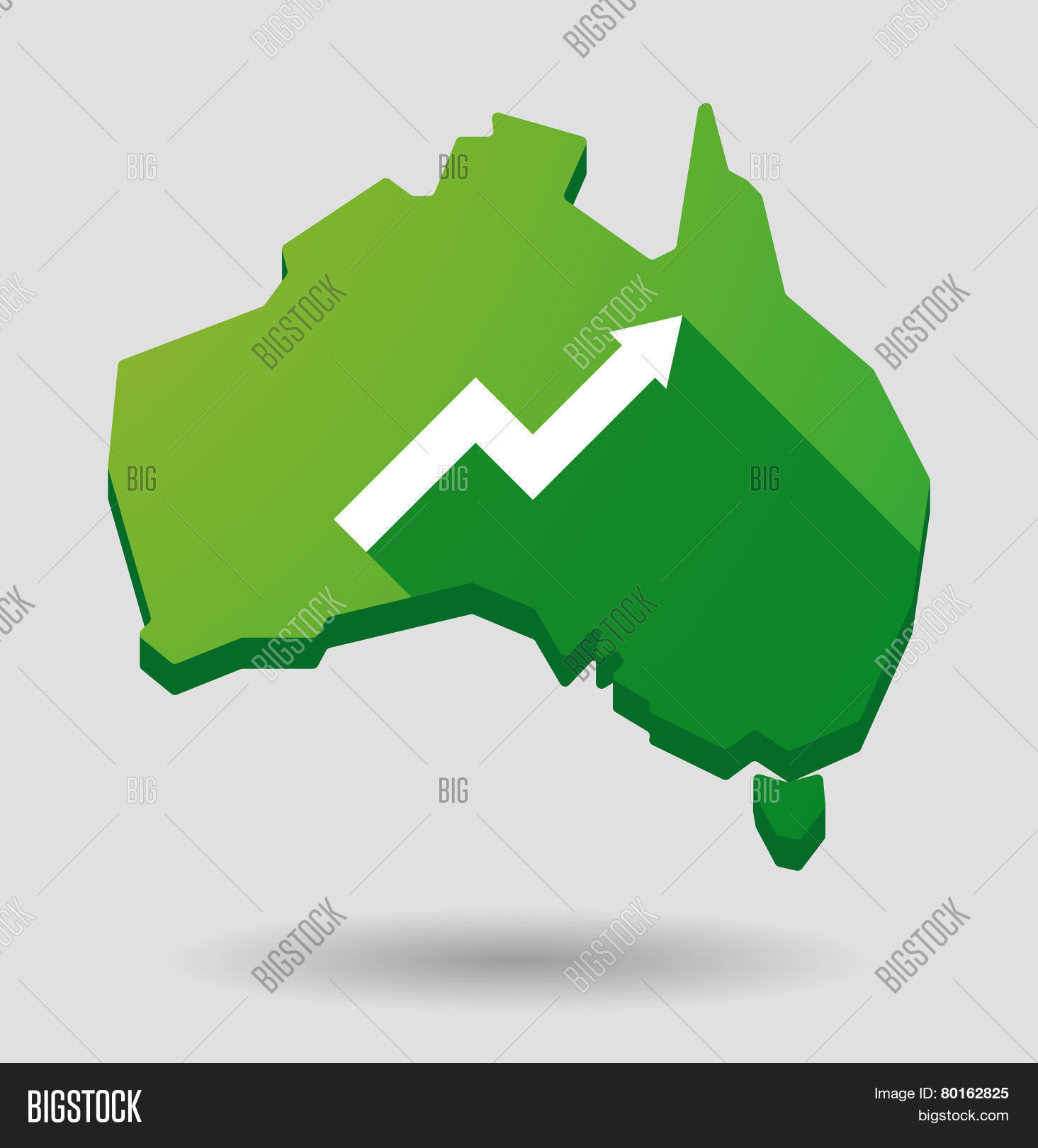 Green Australia Map Vector & Photo (Free Trial) | Bigstock