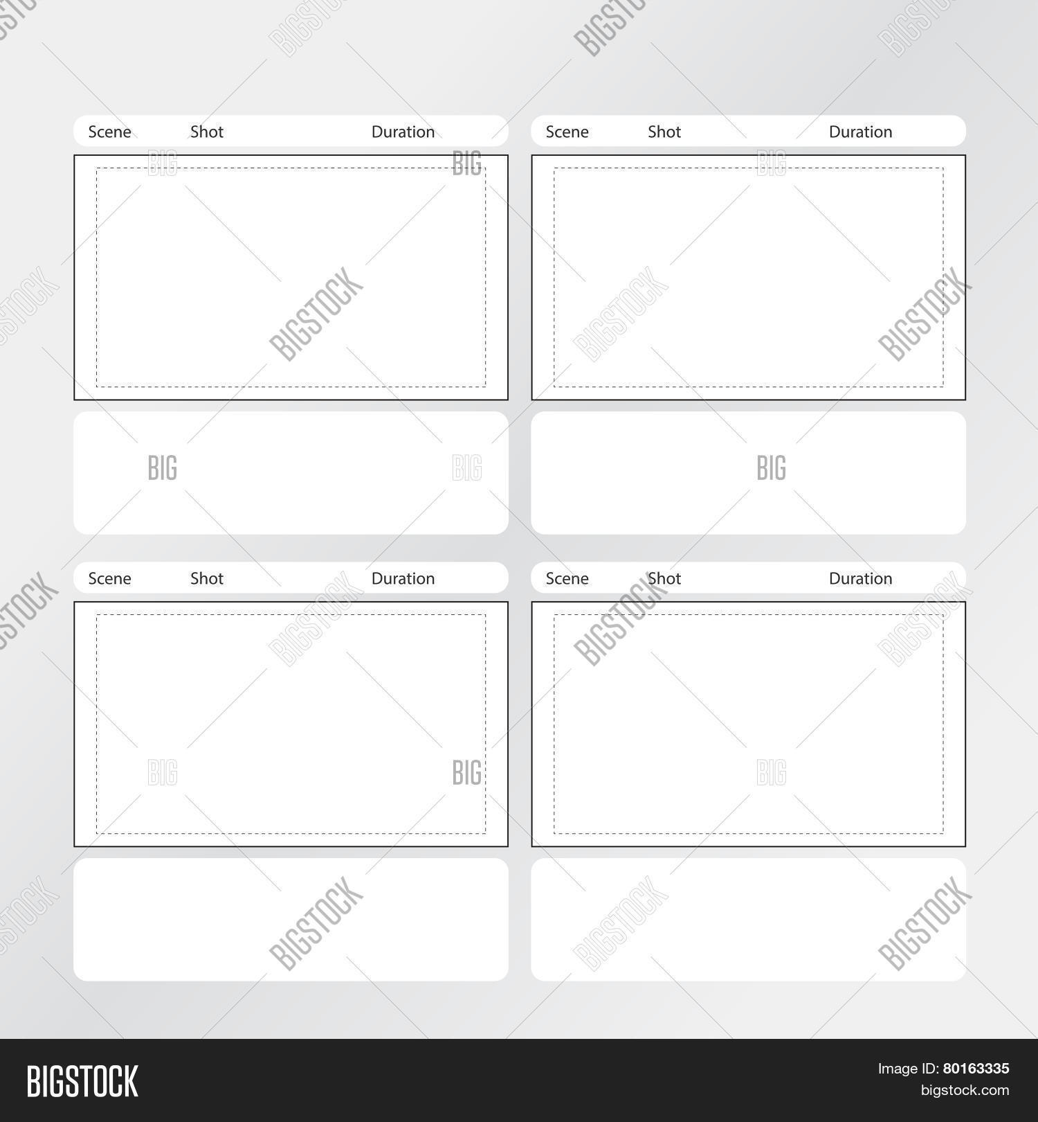 Storyboard Template 4 Vector & Photo (Free Trial) | Bigstock