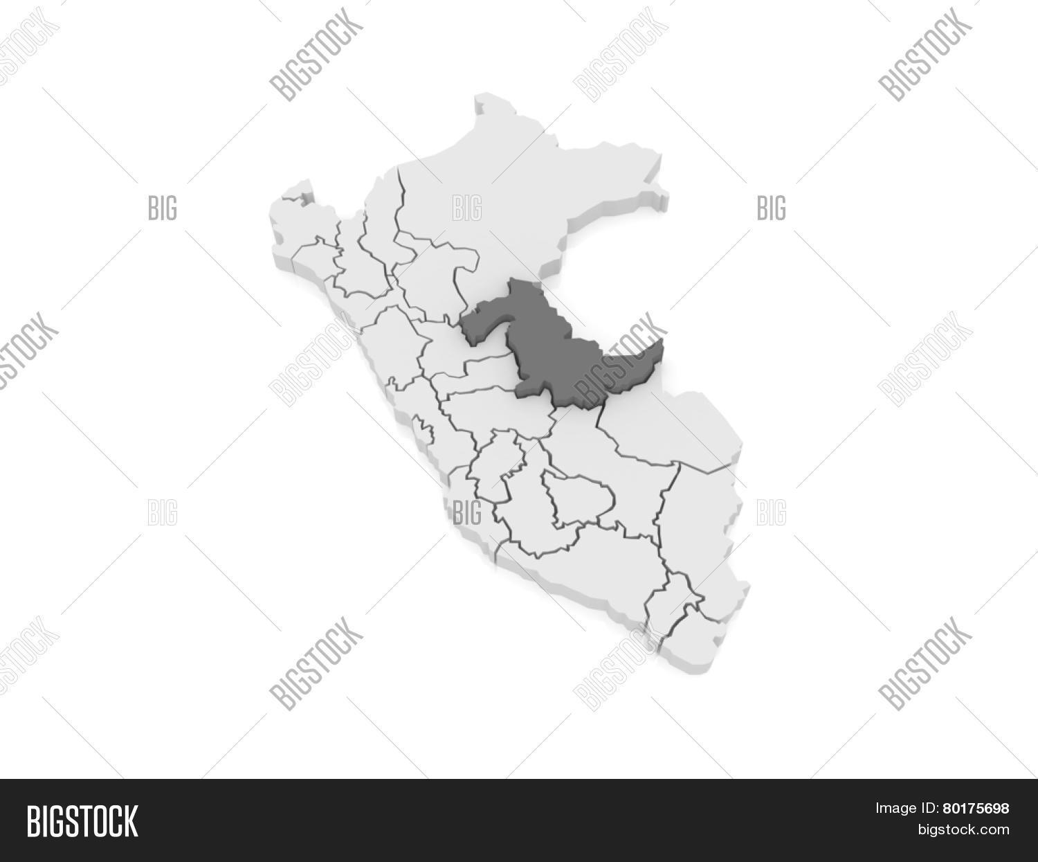 Map Ucayali. Peru. 3d Image & Photo (Free Trial) | Bigstock
