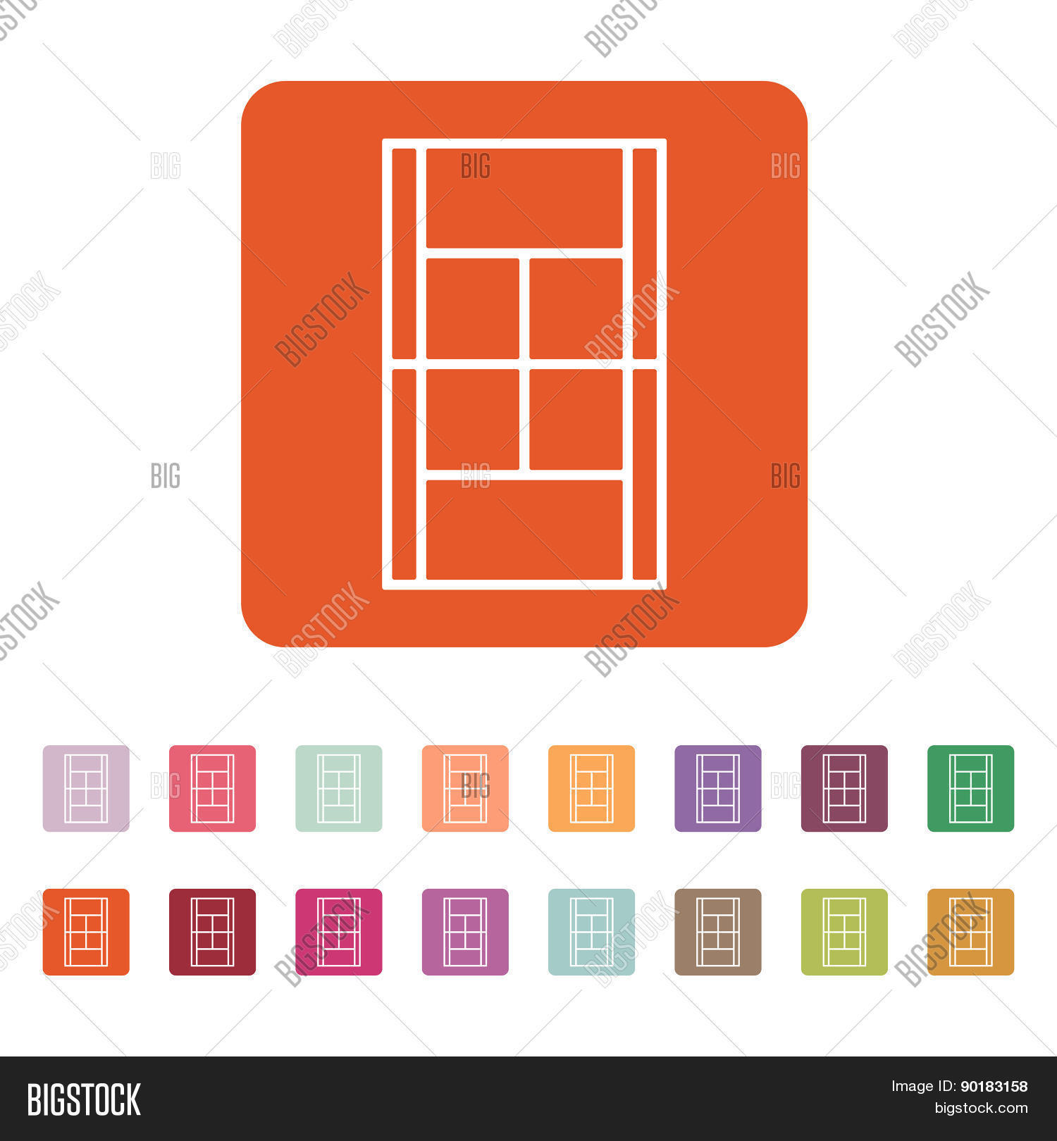 Tennis Court Icon. Vector & Photo (Free Trial) | Bigstock