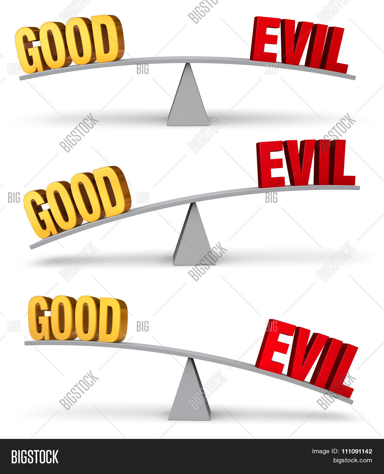 Weighing Good Evil Set Image & Photo (Free Trial) | Bigstock