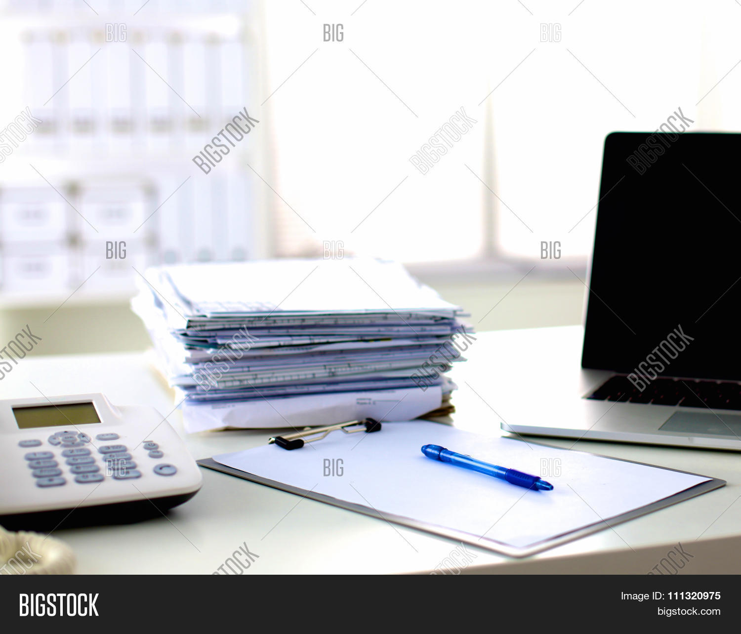 Office Desk Stack Image & Photo (Free Trial) | Bigstock