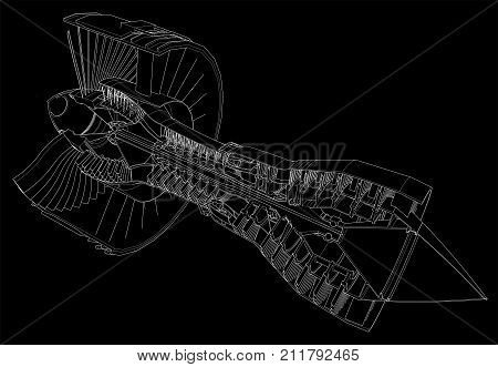 Turbo Jet Engine Vector & Photo (Free Trial) | Bigstock