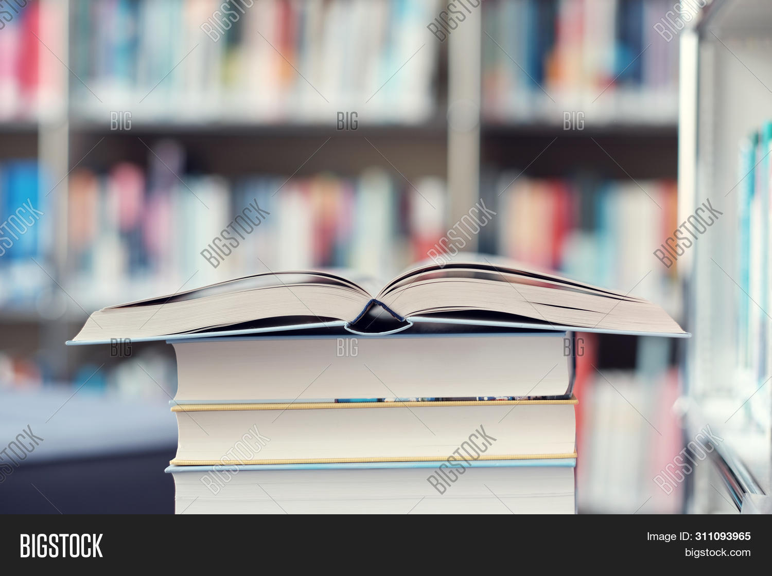 Open Book On Stack Image & Photo (Free Trial) | Bigstock