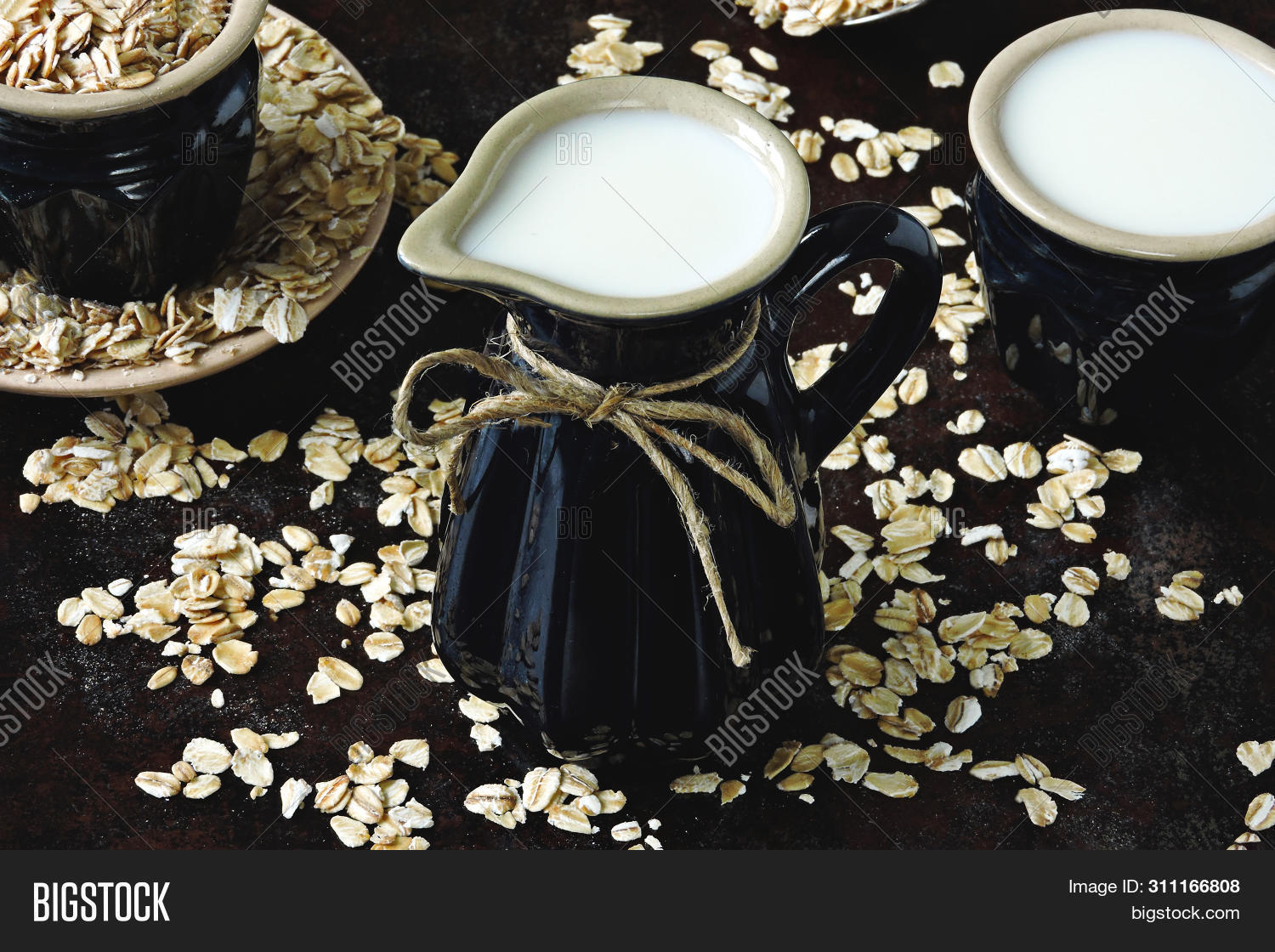 Oat Milk Milk Jug On Image & Photo (Free Trial) | Bigstock