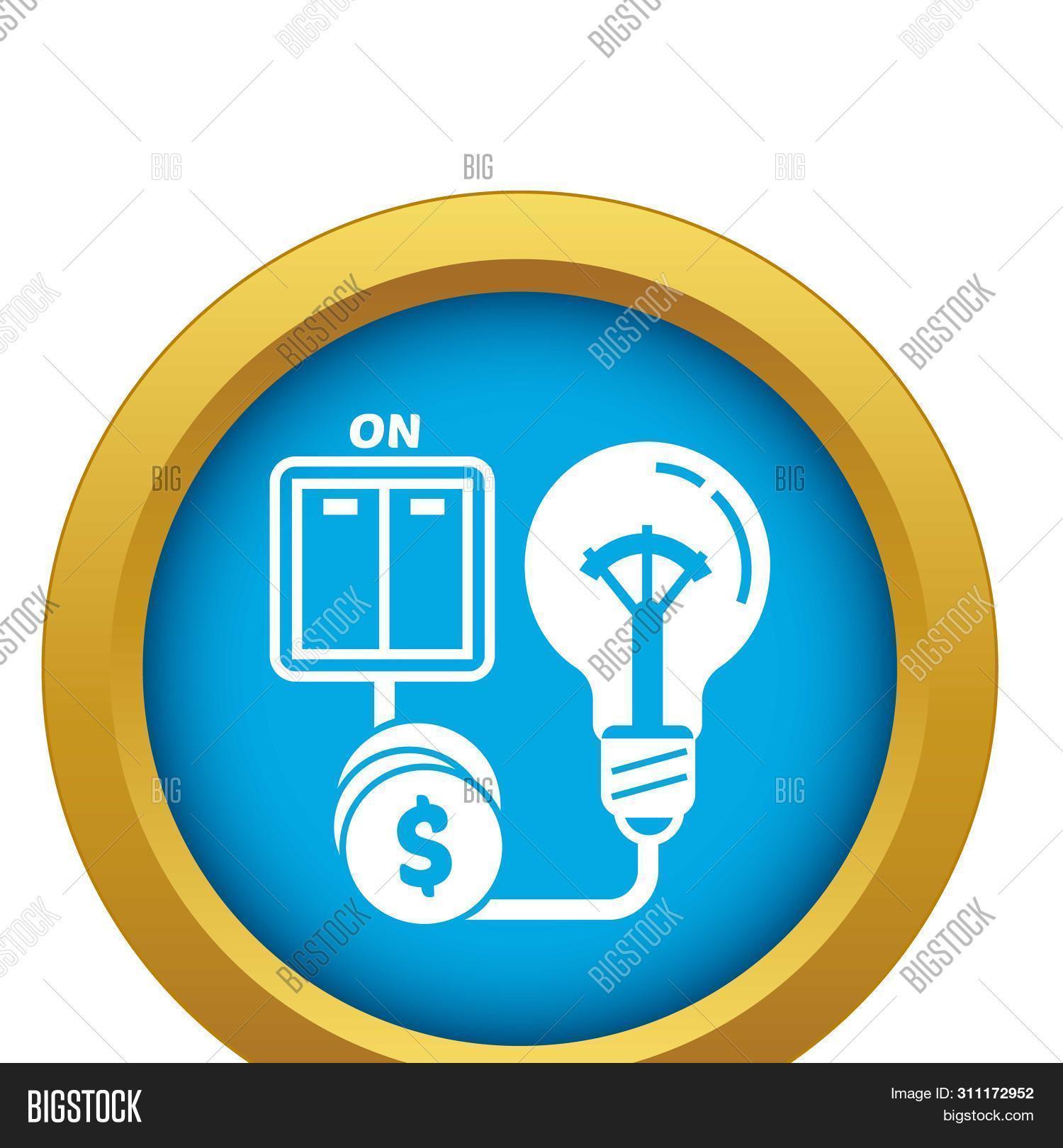 Light Switch Icon Blue Image & Photo (Free Trial) | Bigstock