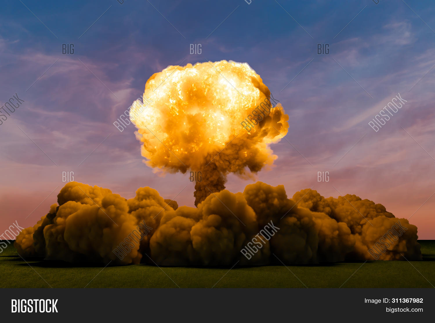 Atom Bomb Explosion On Image & Photo (Free Trial) | Bigstock
