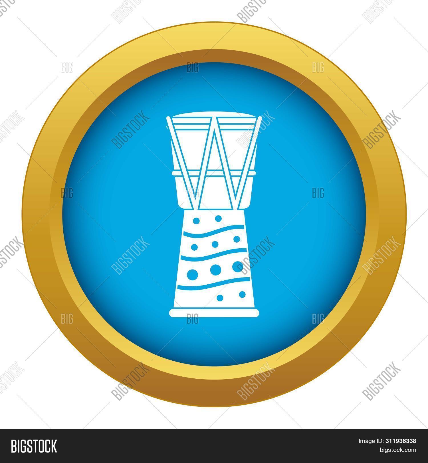 Tamtam Icon Blue Image & Photo (Free Trial) | Bigstock