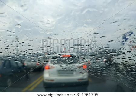 Rain Drop On Car Glass Image & Photo (Free Trial) | Bigstock