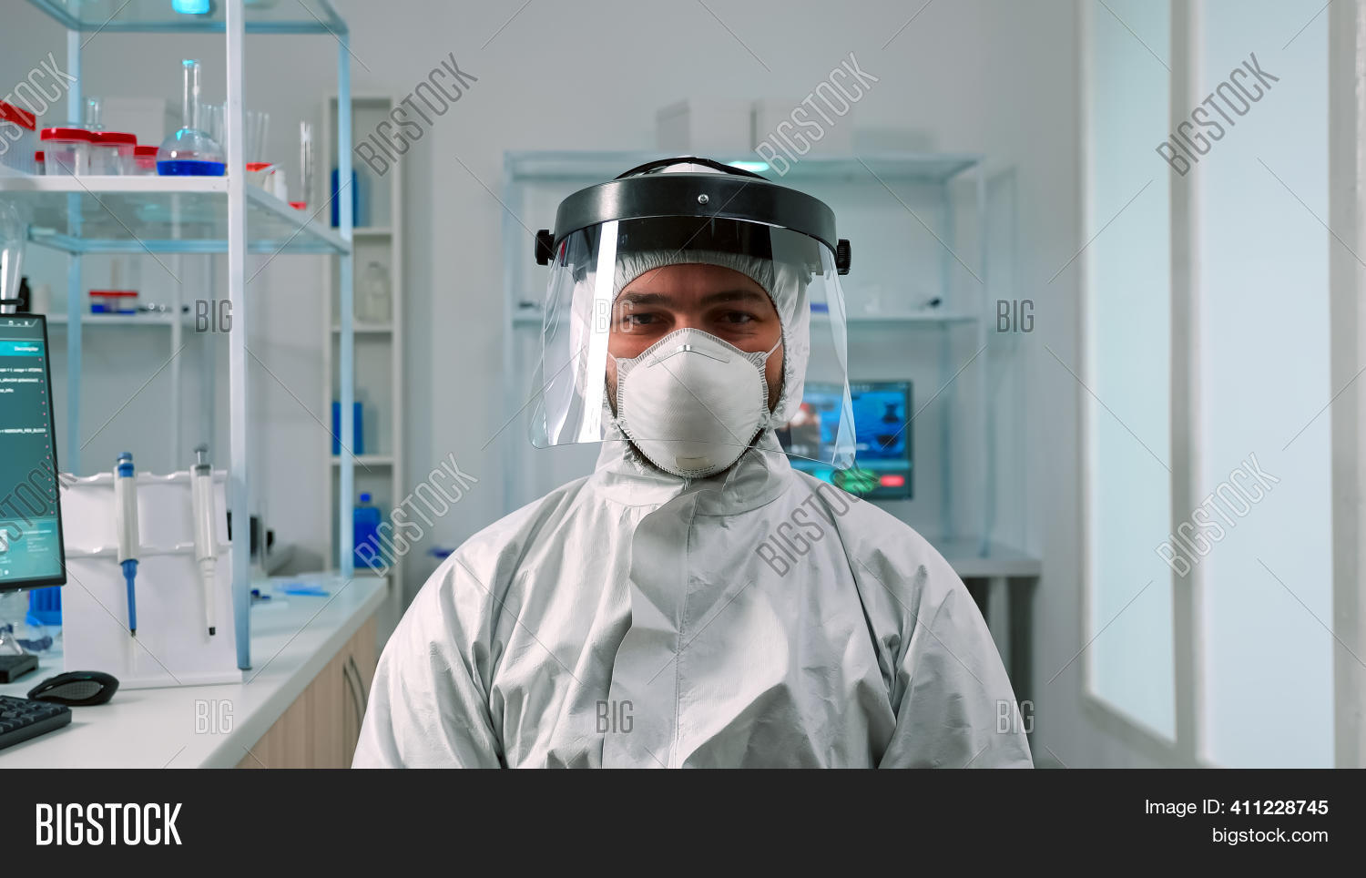 Man Scientist Ppe Suit Image & Photo (Free Trial) | Bigstock
