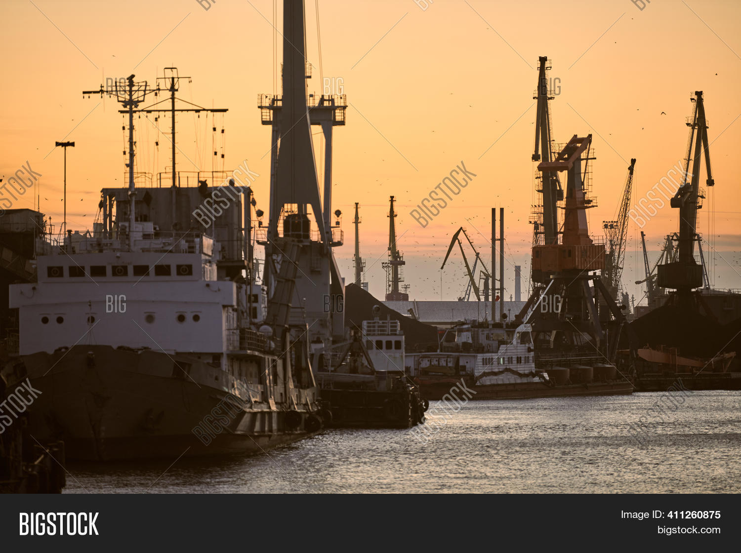 Ships Sea Port On Image & Photo (Free Trial) | Bigstock