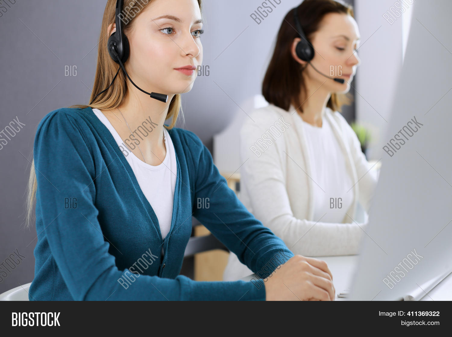 Call Center. Group Image & Photo (Free Trial) | Bigstock