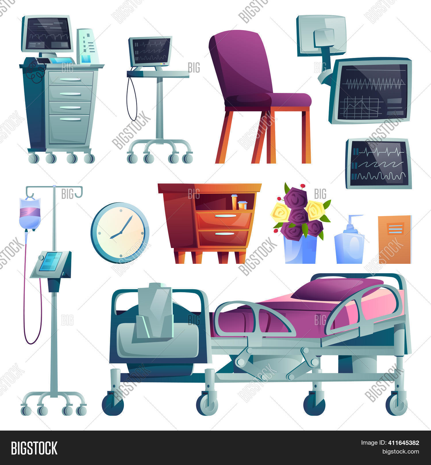 Cartoon Hospital Room