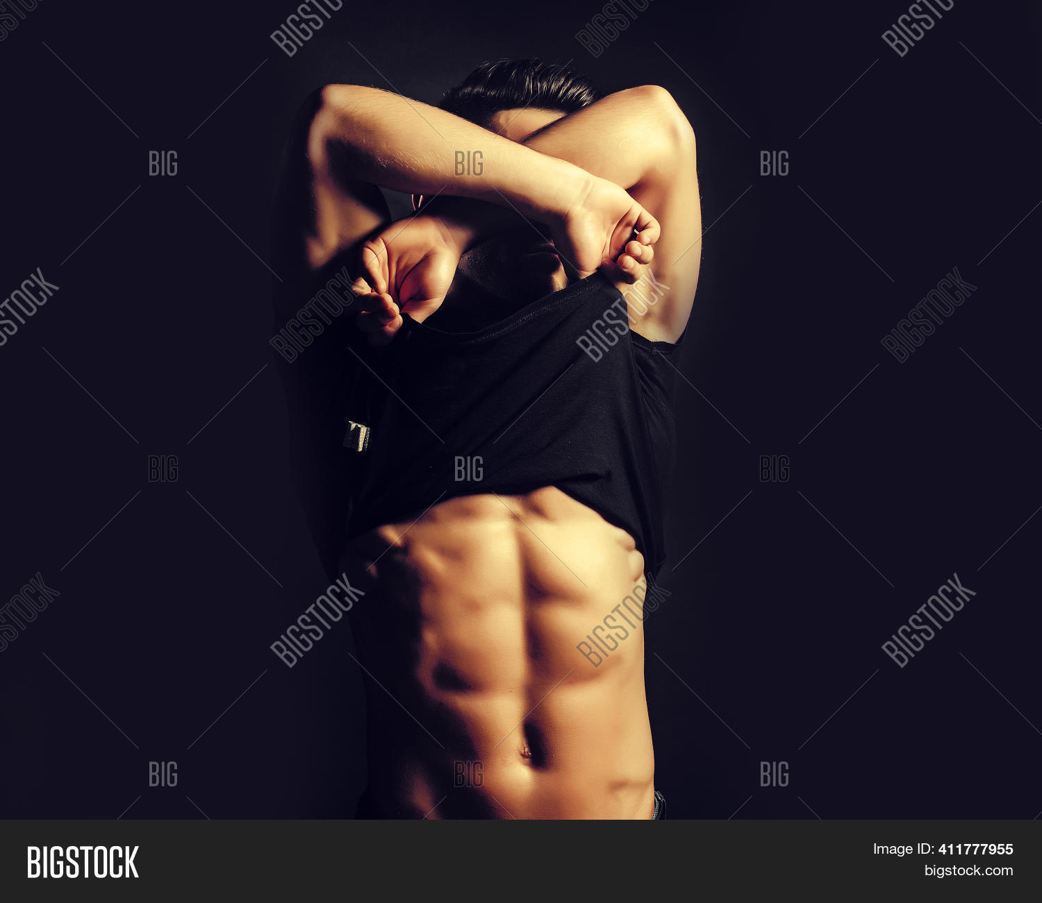 Sexy Man Black Shirt Image And Photo Free Trial Bigstock