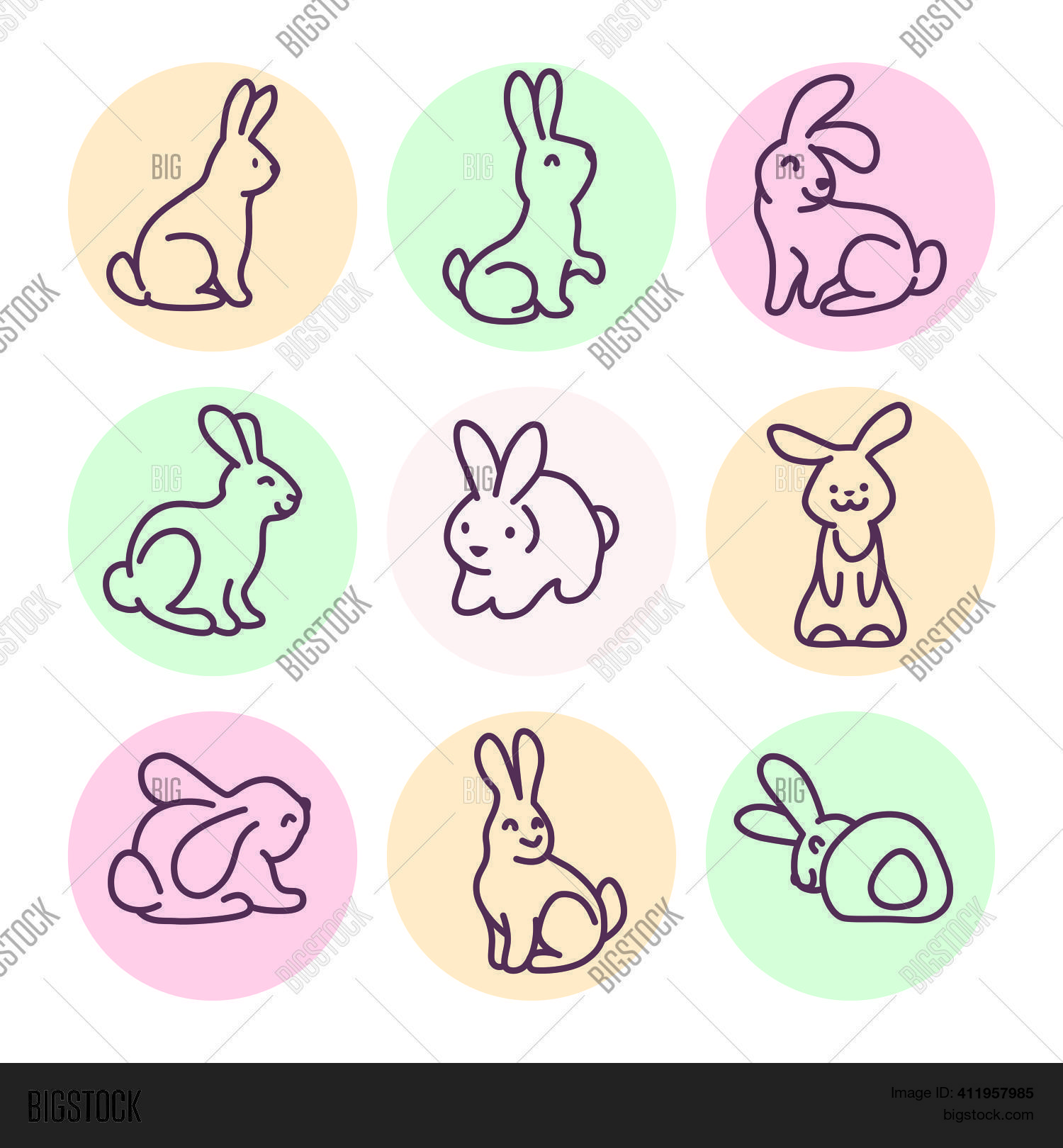 Collection Cute Bunny Vector & Photo (Free Trial) | Bigstock