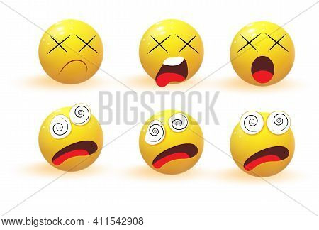 Set Yellow Emotions. Vector & Photo (Free Trial) | Bigstock