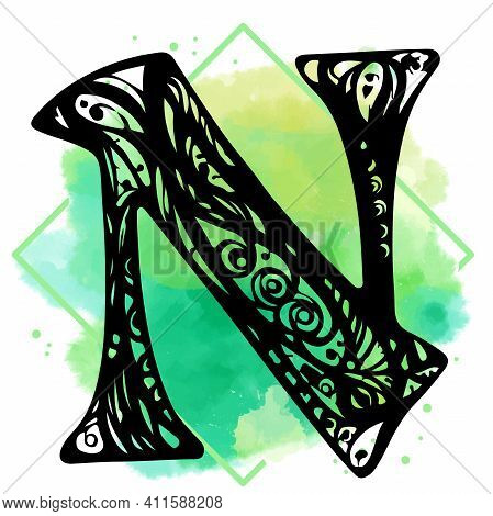 Calligraphy Letter N Designs