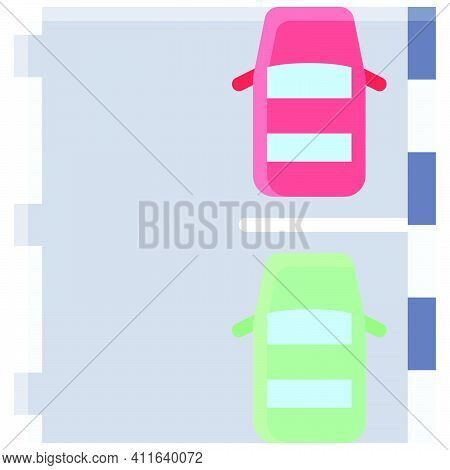 Parking Two Cars Icon Vector & Photo (Free Trial) | Bigstock