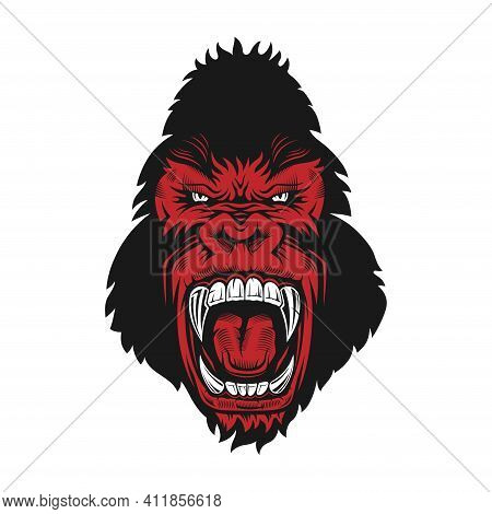 gorilla head vector