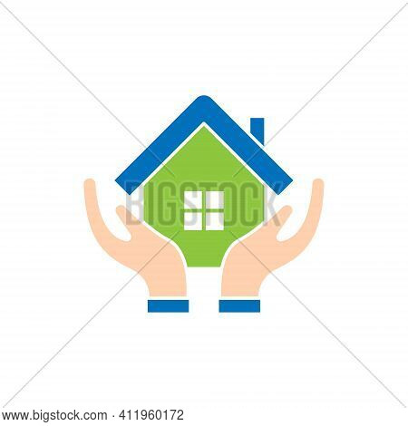 Home Hand Logo Icon Vector & Photo (Free Trial) | Bigstock