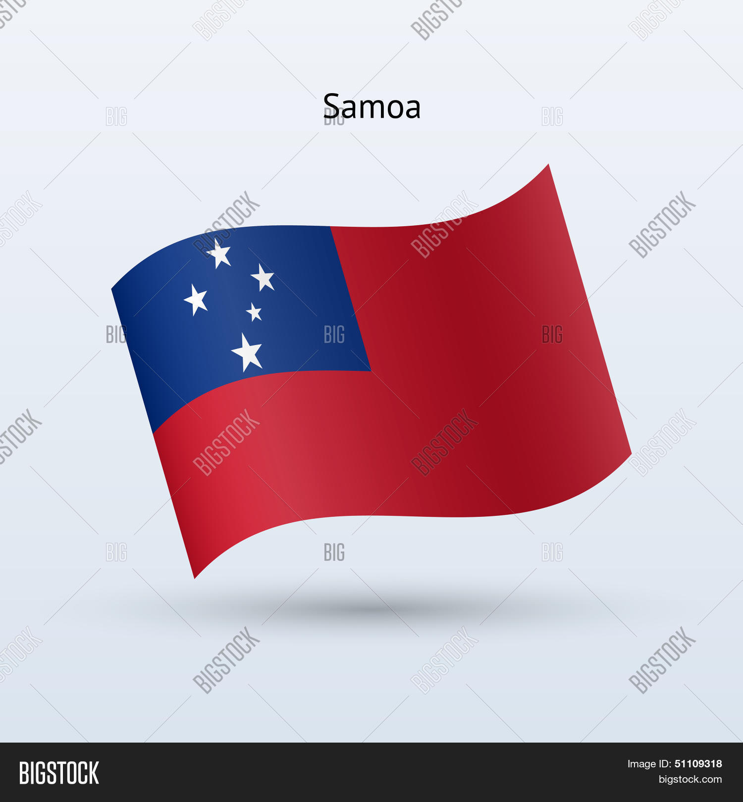 Samoa Flag Waving Vector & Photo (Free Trial) | Bigstock