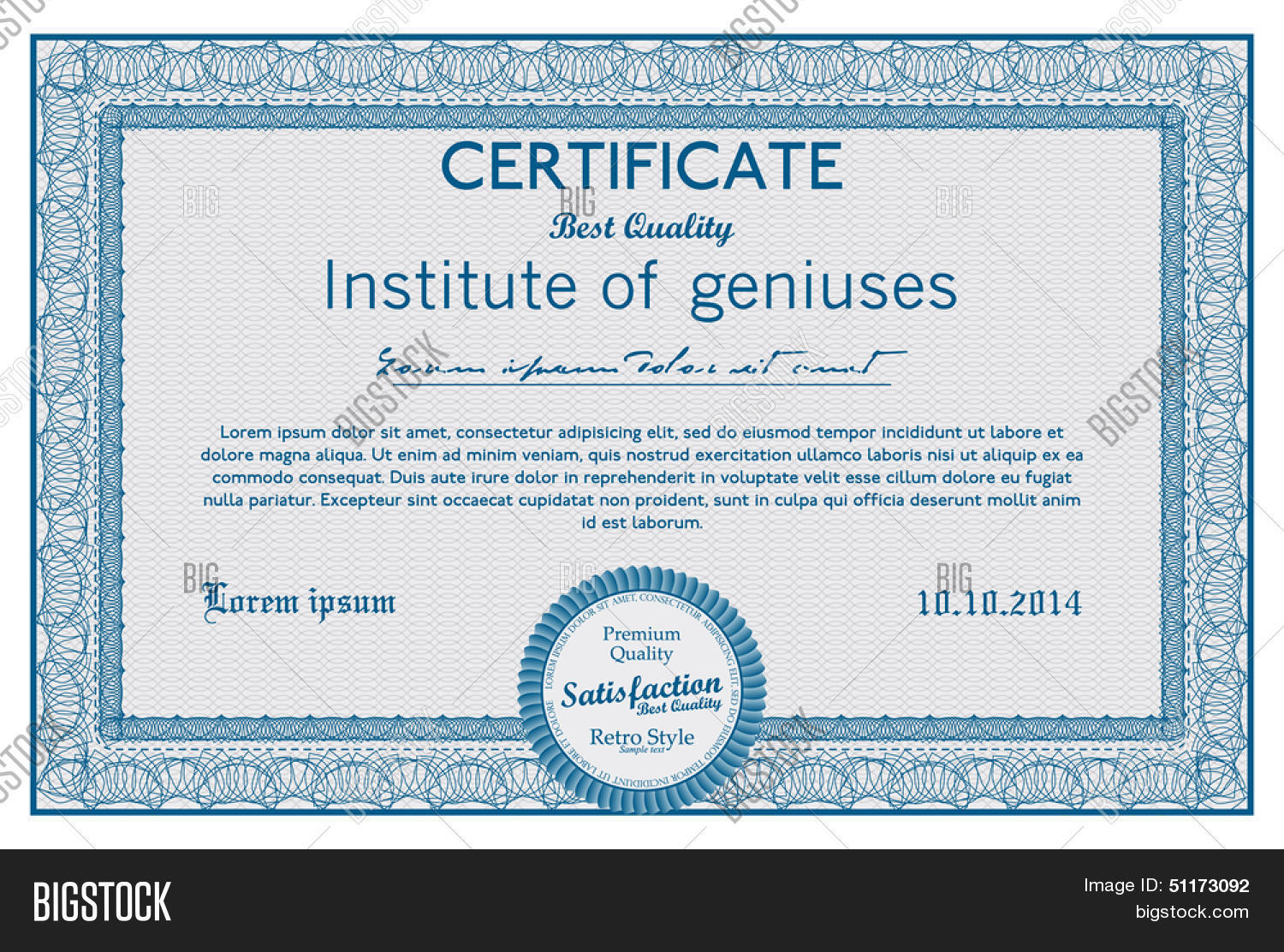 Certificate Water Vector & Photo (Free Trial) | Bigstock