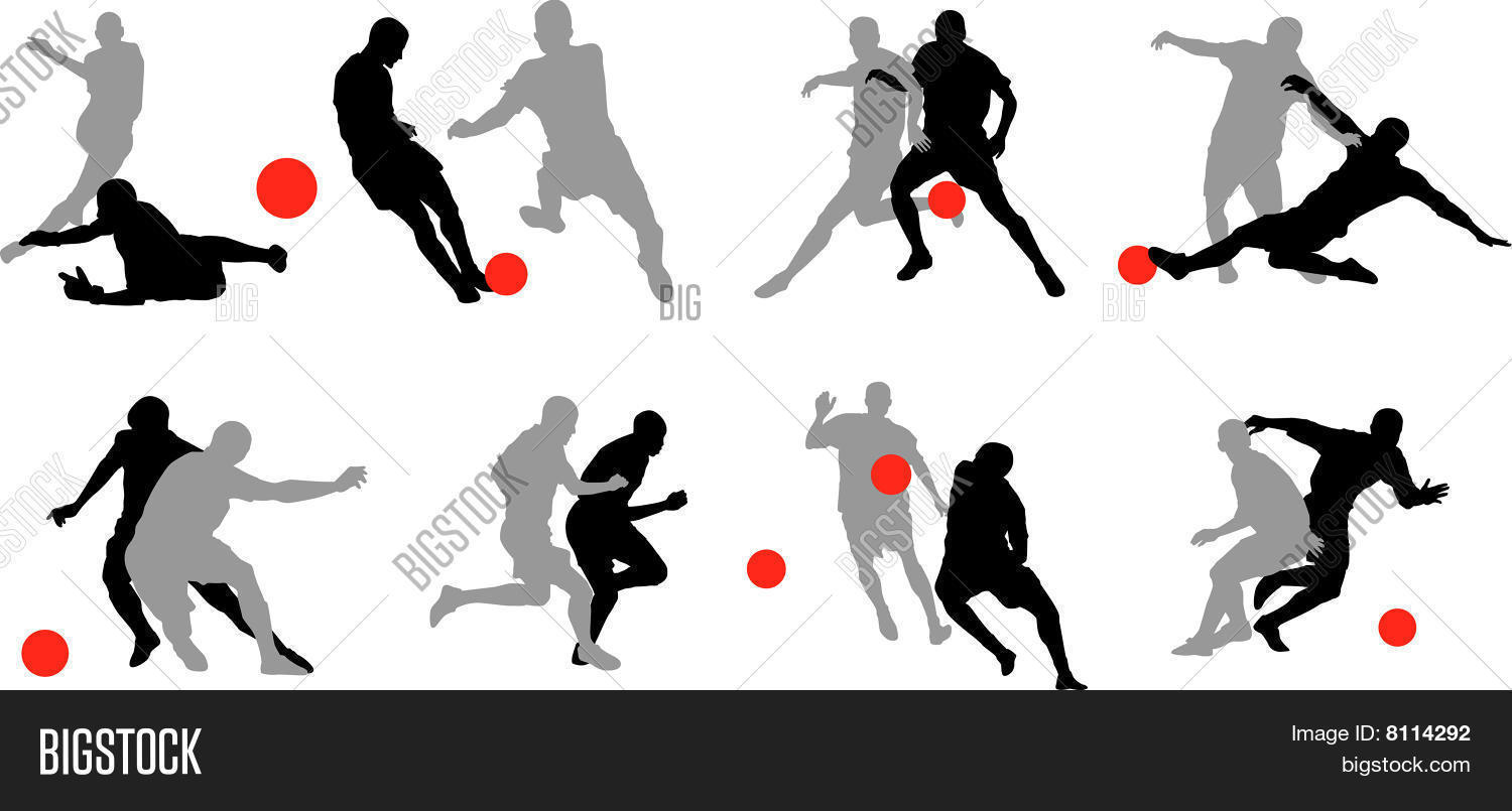 Dynamic Soccer Poses Vector & Photo (Free Trial) | Bigstock