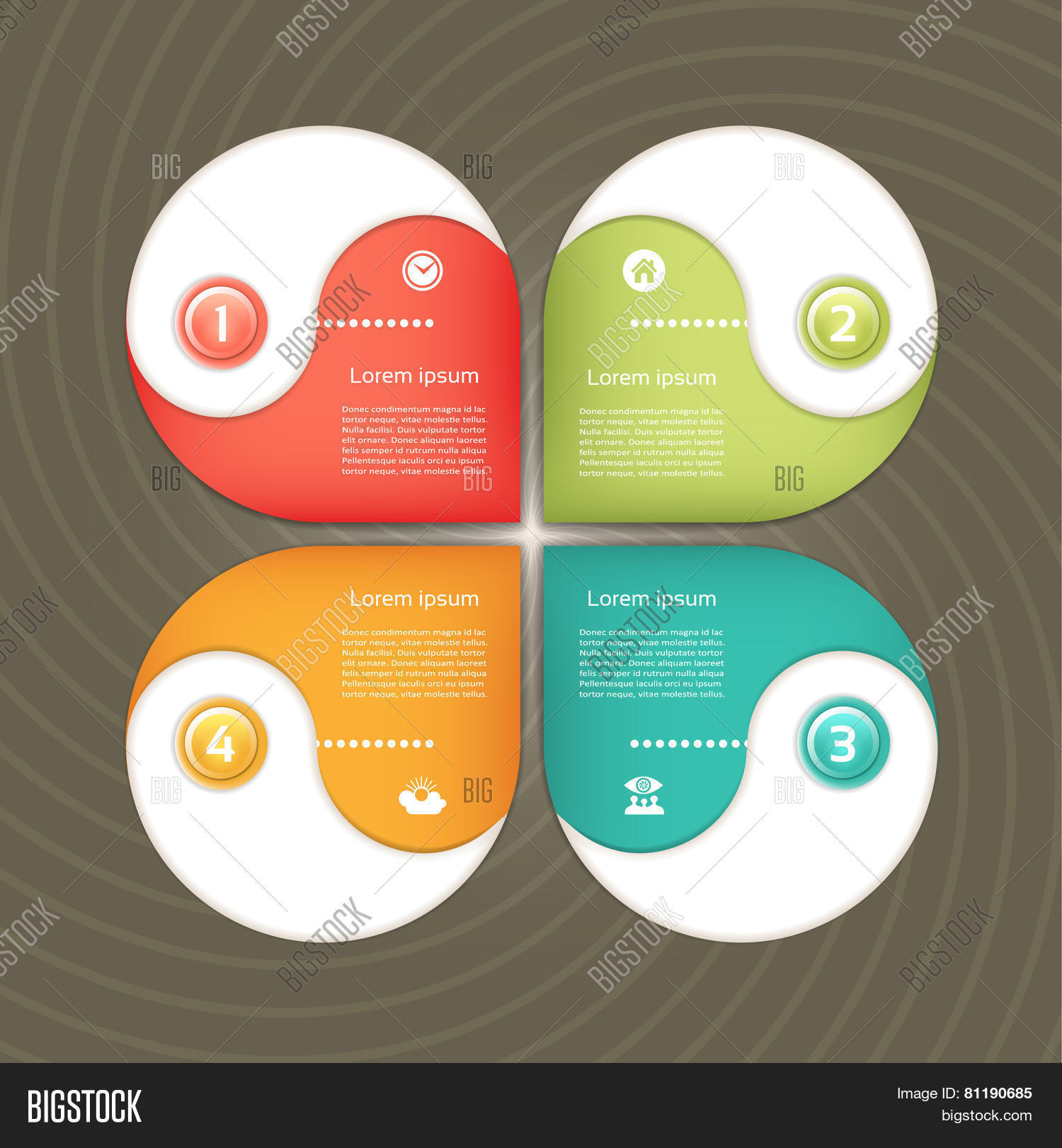Cyclic Diagram Four Vector & Photo (Free Trial) | Bigstock