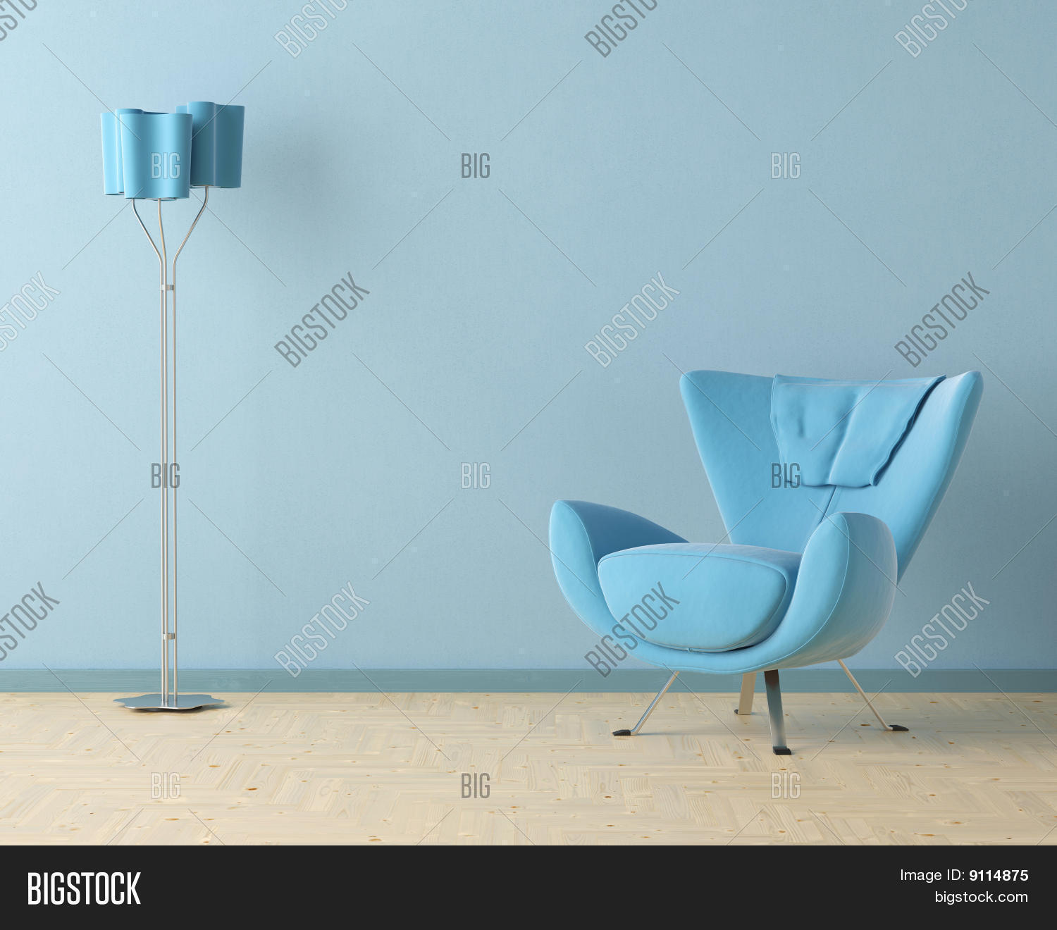Blue Interior Design Image & Photo (Free Trial) | Bigstock