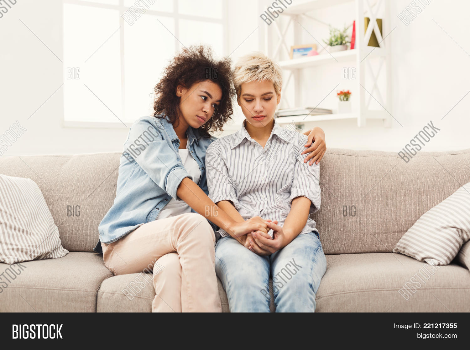 Two Sad Diverse Women Image & Photo (Free Trial) | Bigstock
