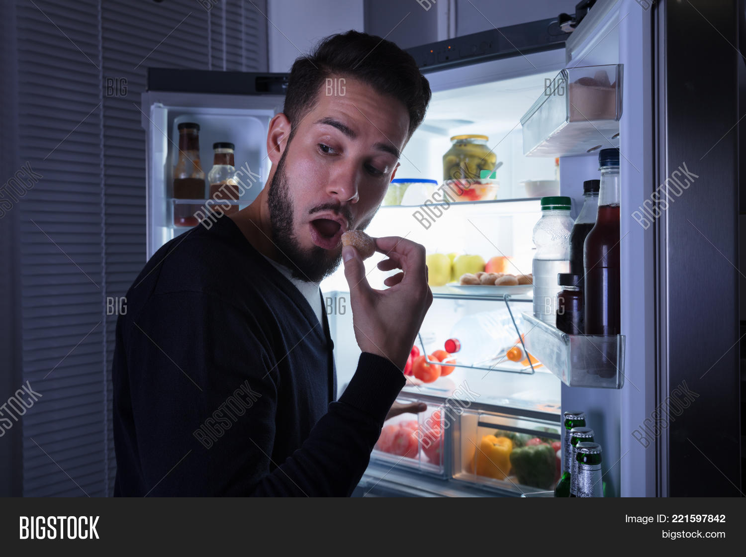 Open Refrigerator Person