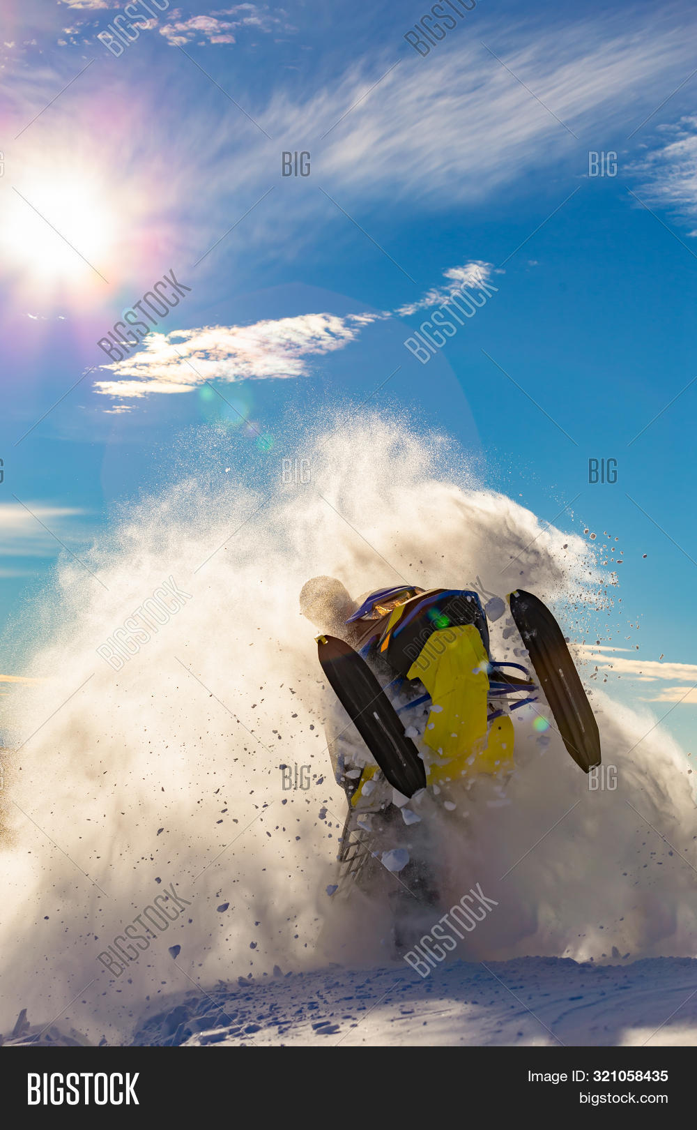 Snowmobile Jump. Image & Photo (Free Trial) | Bigstock