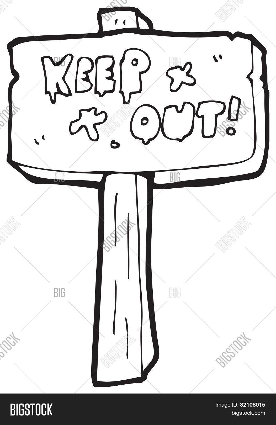 Cartoon Keep Out Sign Image & Photo (Free Trial) | Bigstock