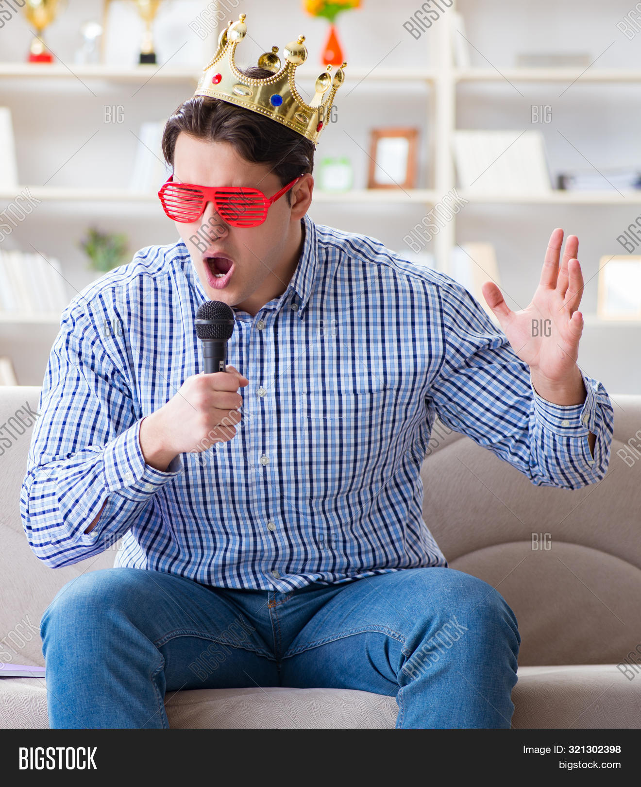 Funny Man Singing Image & Photo (Free Trial) | Bigstock