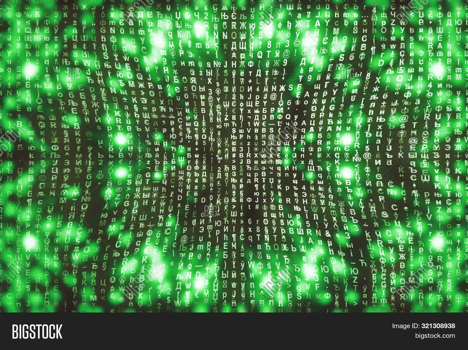 Green Matrix Digital Image & Photo (Free Trial) | Bigstock