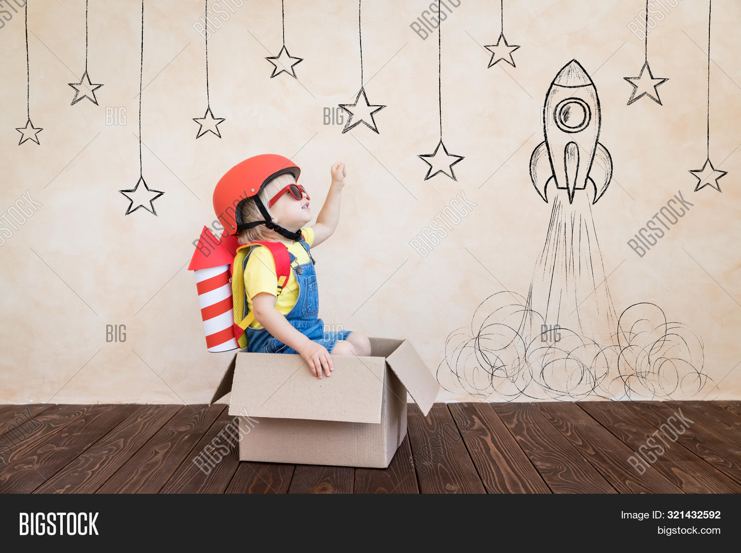 Kid Playing Toy Rocket Image & Photo (Free Trial) | Bigstock