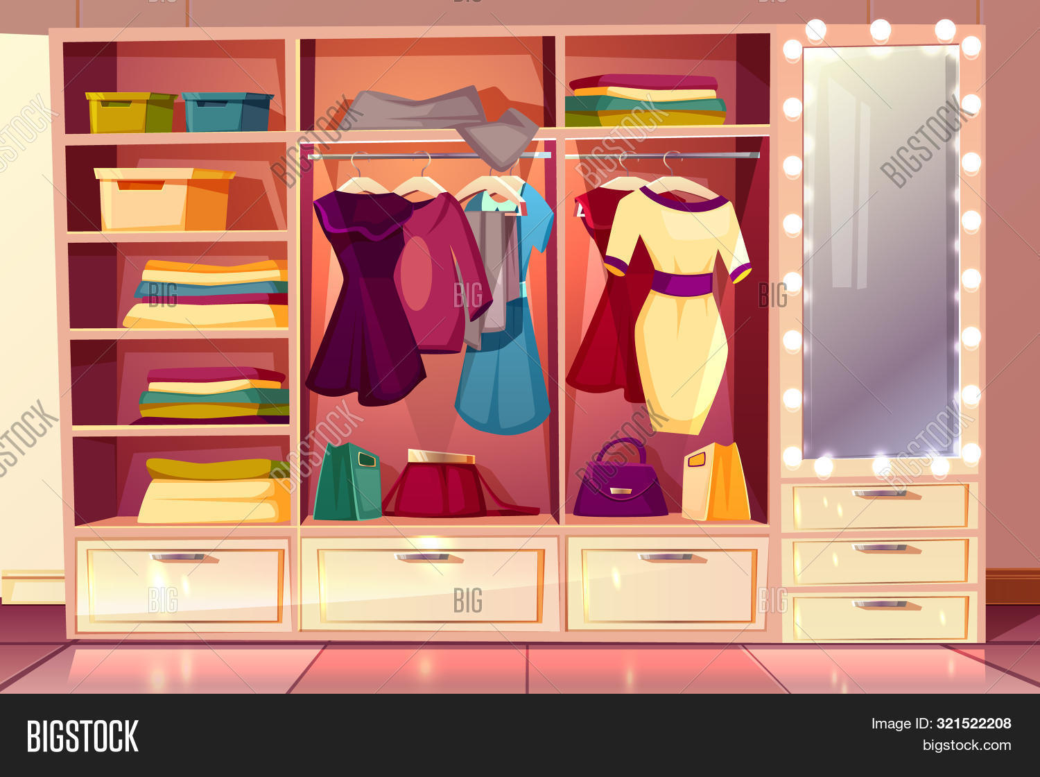 Cartoon Dressing Room Image & Photo (Free Trial) | Bigstock