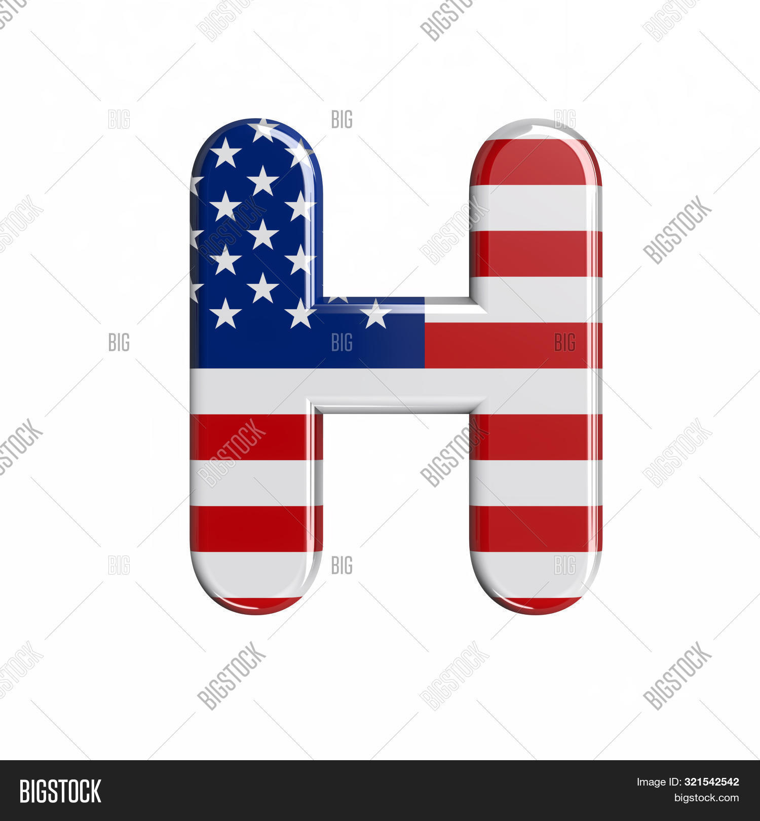 USA Letter H - Capital Image & Photo (Free Trial) | Bigstock