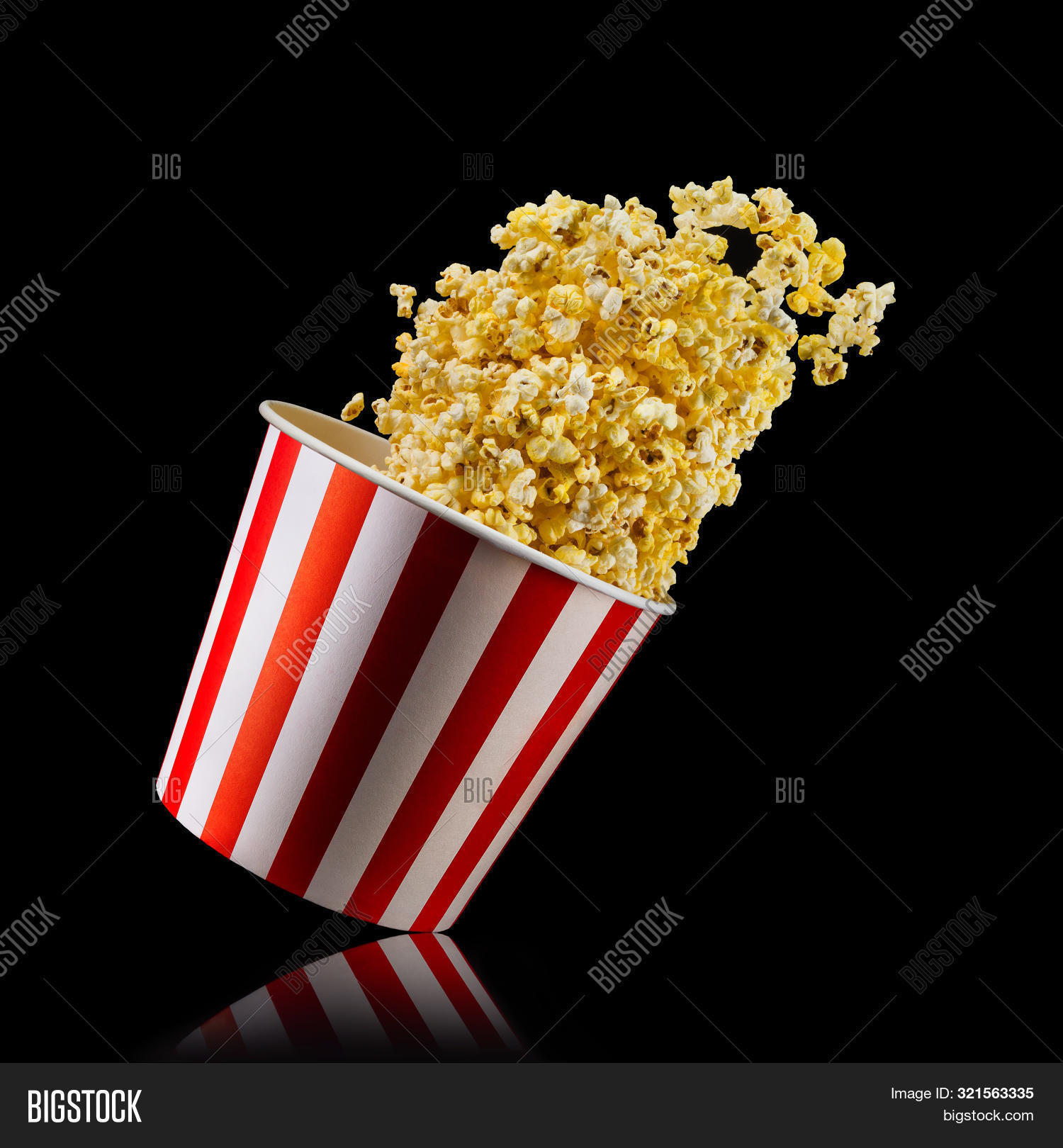 Flying Popcorn Striped Image & Photo (Free Trial) | Bigstock