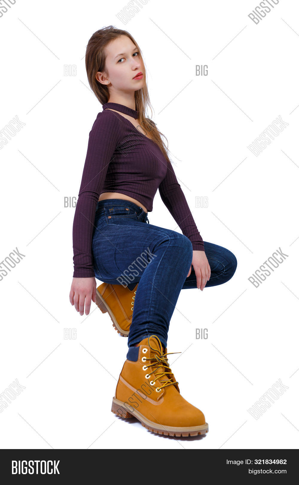 Front View Woman Boots Image & Photo (Free Trial) | Bigstock