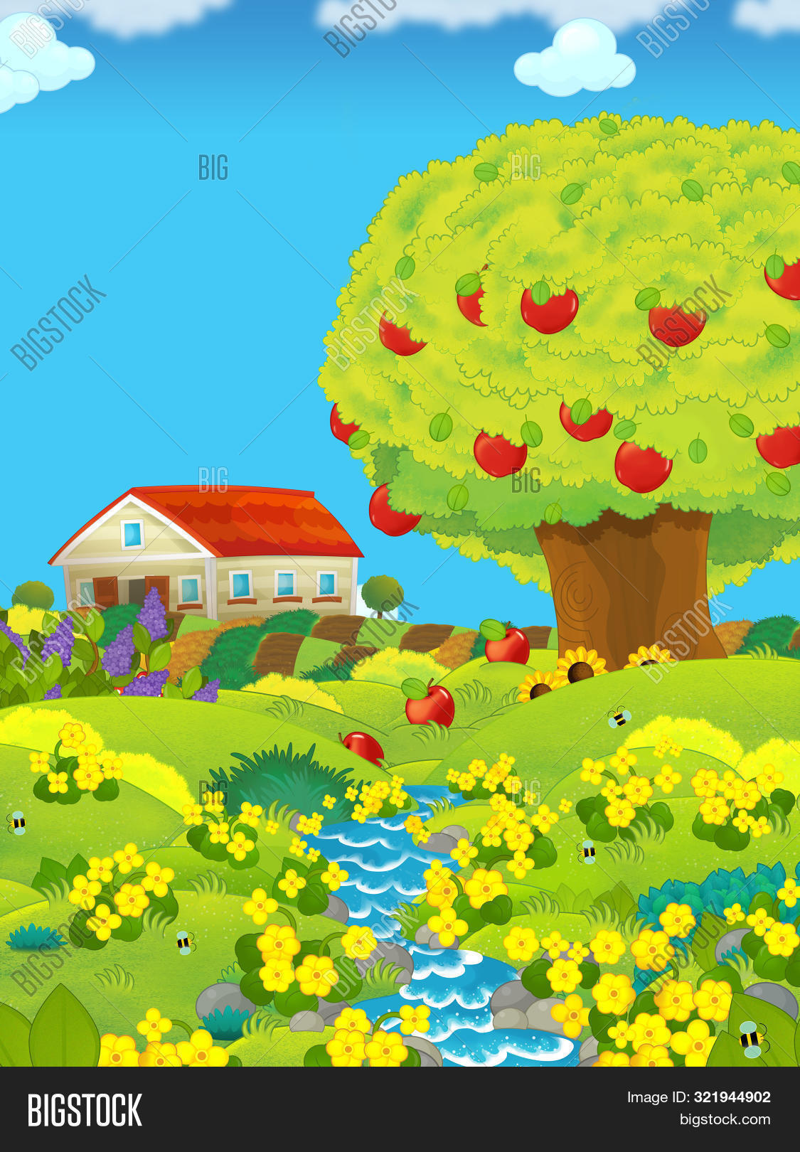 Cartoon Scene Farm Image & Photo (Free Trial) | Bigstock