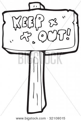 Cartoon Keep Out Sign Image & Photo (Free Trial) | Bigstock