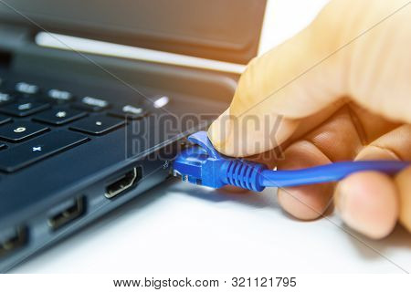 Closeup Blue Cable Image & Photo (Free Trial) | Bigstock